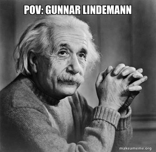 POV: Gunnar Lindemann - Serious Albert Einstein Meme Generator