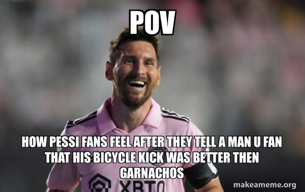 pov how pessi fans feel after they tell a man u fan that his bicycle ...
