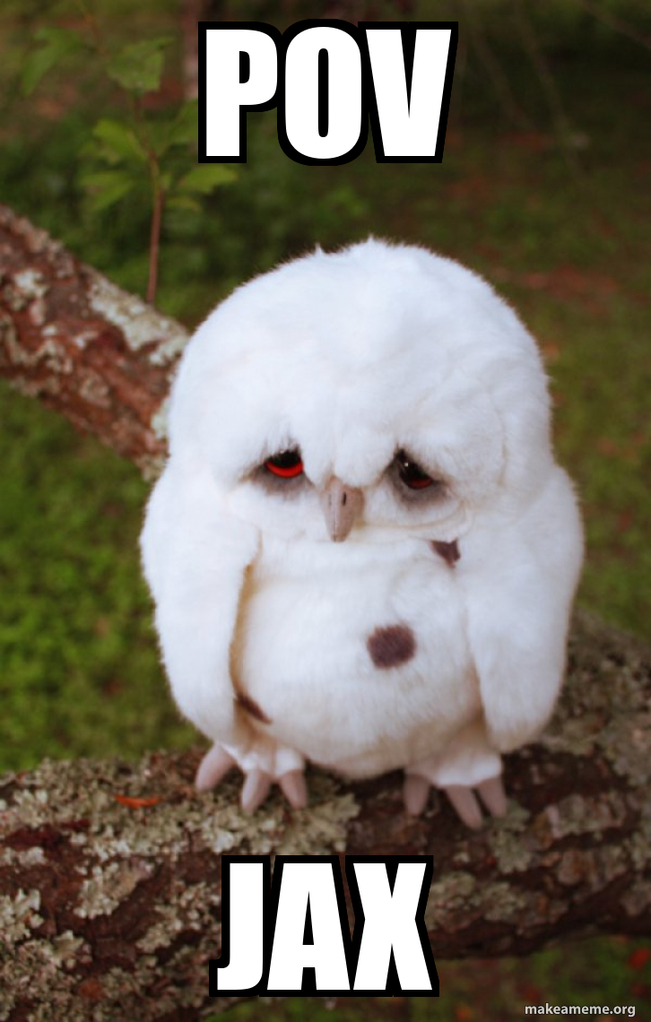 POV jax - Sad Owl Meme Generator