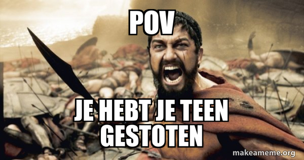 pov je hebt je teen gestoten - The 300 Meme Generator
