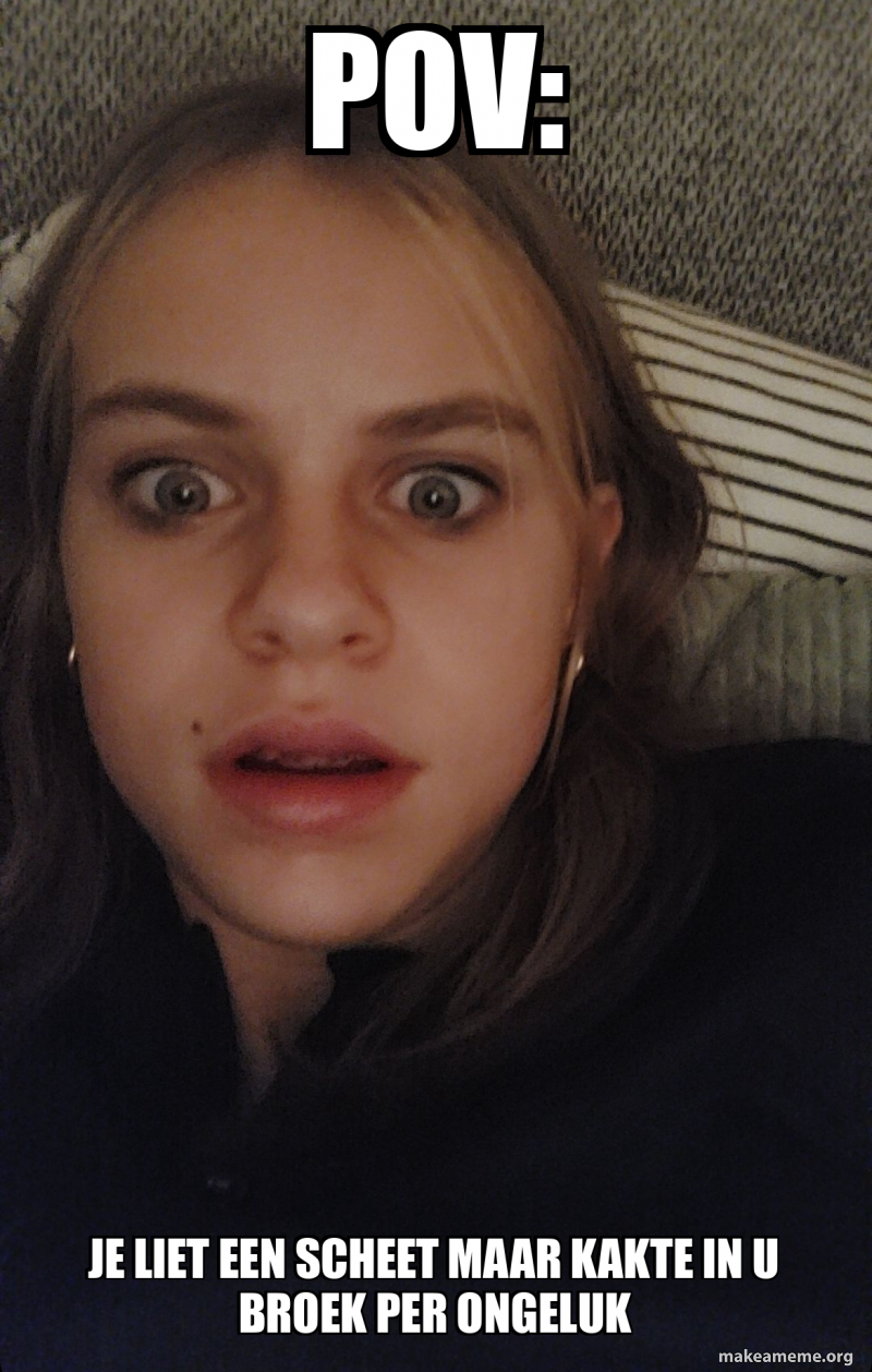 Pov: Je liet een scheet maar kakte in u broek per ongeluk Meme Generator