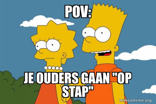 POV: Je ouders gaan "op stap" - Bart and Lisa Chat Meme Generator