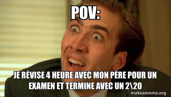 POV: Je révise 4 heure avec mon père pour un examen et termine avec un ...