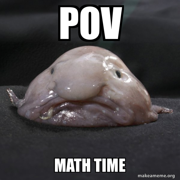 POV Math time - Blobfish Meme Generator