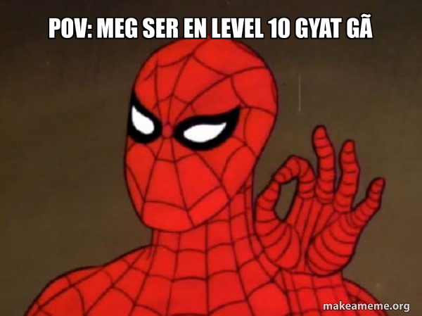 Pov: meg ser en level 10 gyat gå - Spiderman - Care factor Zero Meme ...