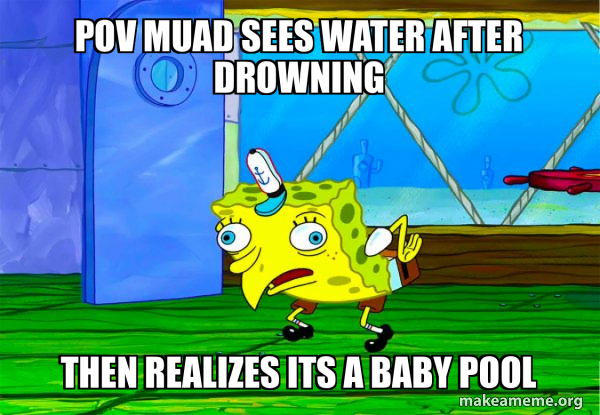 POV MUAD SEES WATER AFTER DROWNIng THEN REALIZES ITS A BABY POOL ...