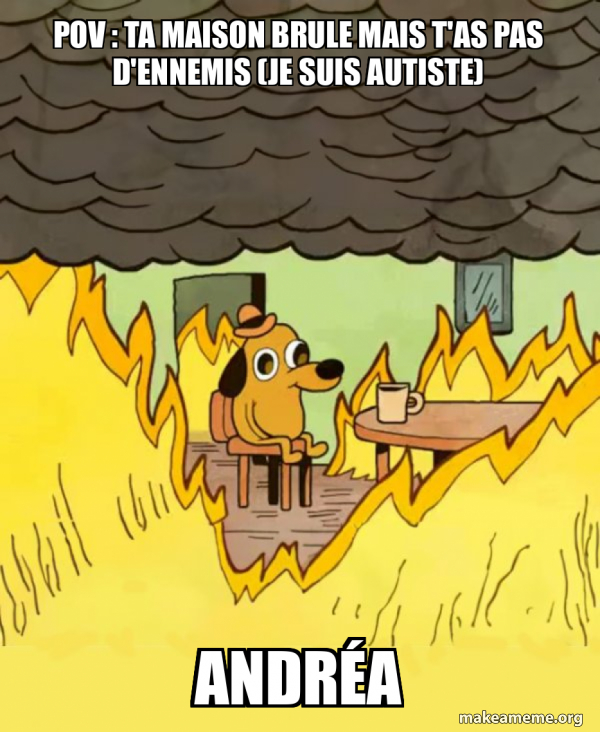 Pov : Ta maison brule mais t'as pas d'ennemis (je suis autiste) Andréa ...