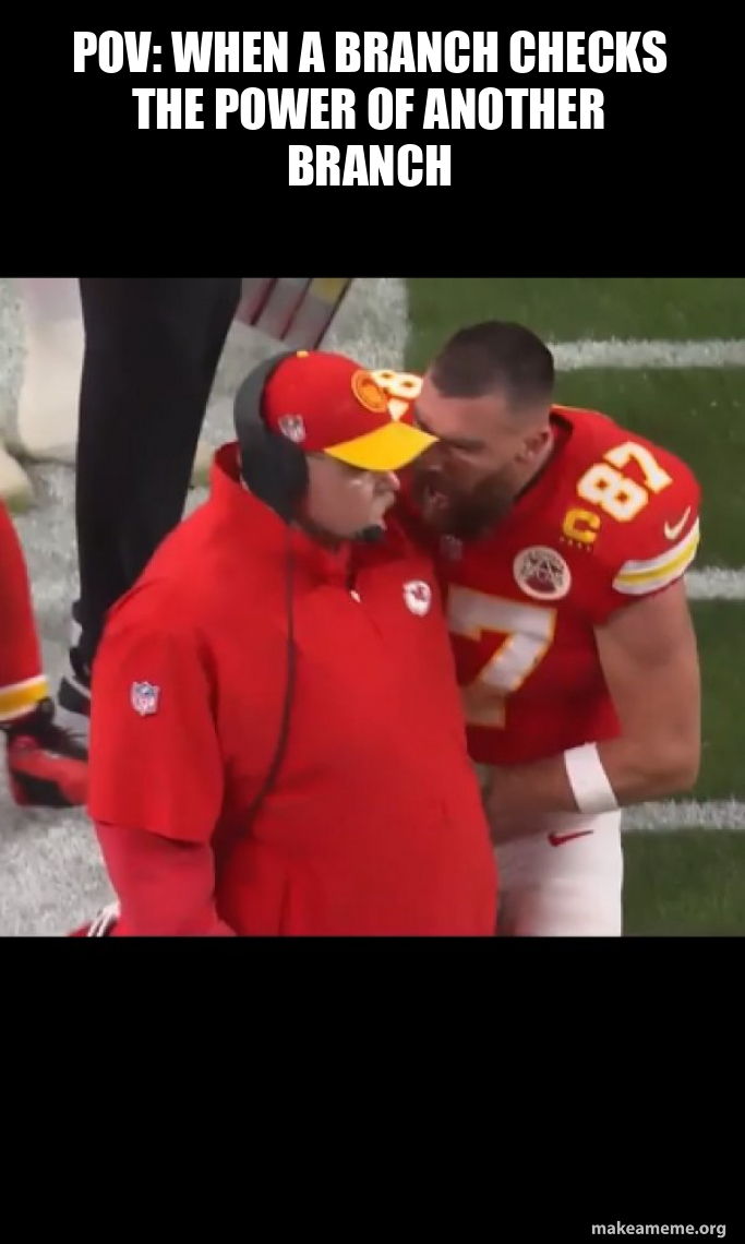 Pov: when a branch checks the power of another branch - Travis Kelce ...