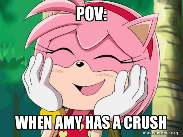 pov: when amy has a crush Meme Generator