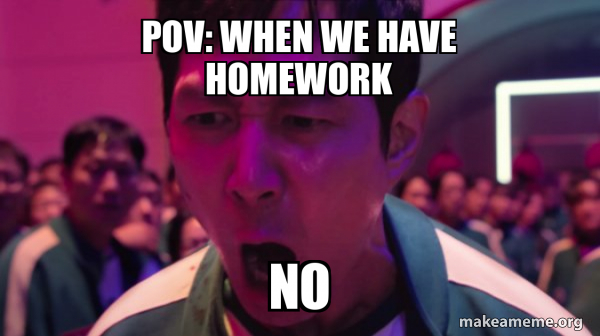 POV: WHEN WE HAVE HOMEWORK NO - I've Played These Games Before Meme ...