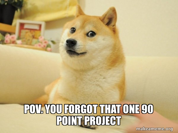 pov. you forgot that one 90 point project - Doge Meme Generator