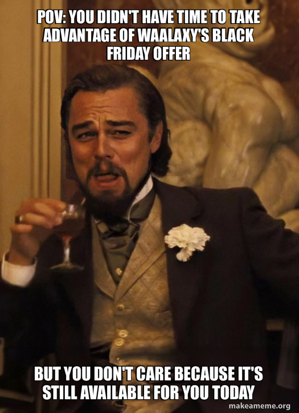 POV: You didn't have time to take advantage of Waalaxy's Black Friday ...