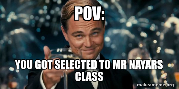 POV: You got selected to Mr Nayars class - Great Gatsby Reaction ...