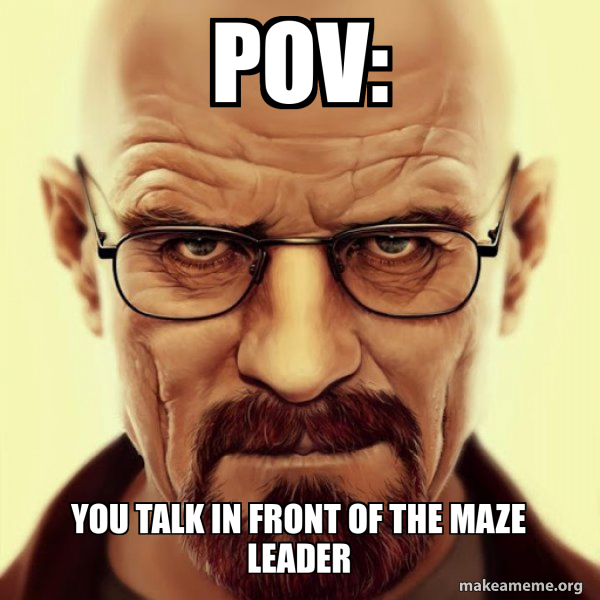 POV: You talk in front of the maze leader - Walter White Breaking Bad ...
