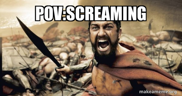Pov:Screaming - The 300 Meme Generator