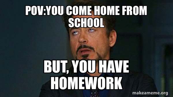 POV:you come home from school But, you have homework - Tony Stark Eye ...