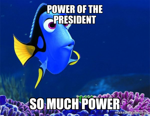 POWER OF THE PRESIDENT So much POWER - Dory from Nemo (5 second memory ...
