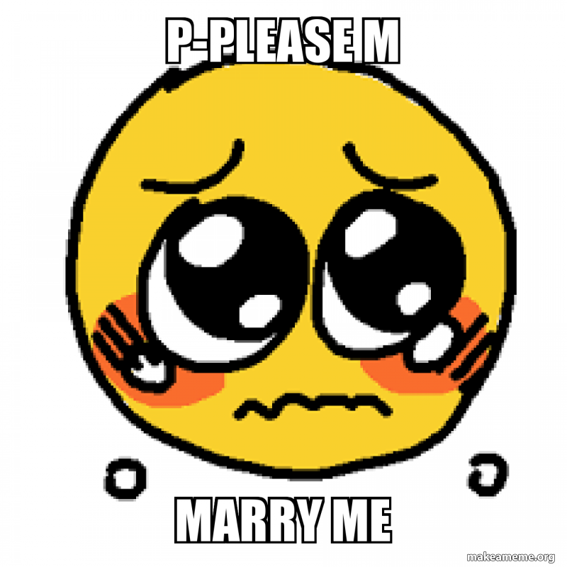 p-please m marry me Meme Generator