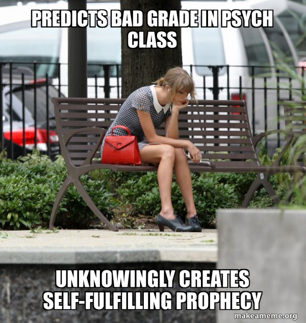 predicts bad grade in psych class unknowingly creates self-fulfilling ...