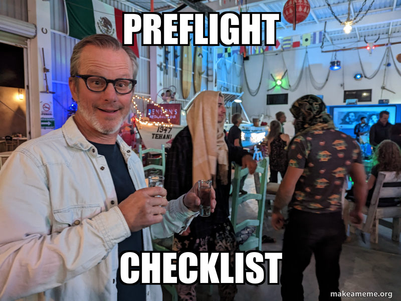 Preflight Checklist Meme Generator