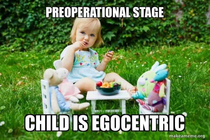 preoperational stage CHild is egocentric Meme Generator