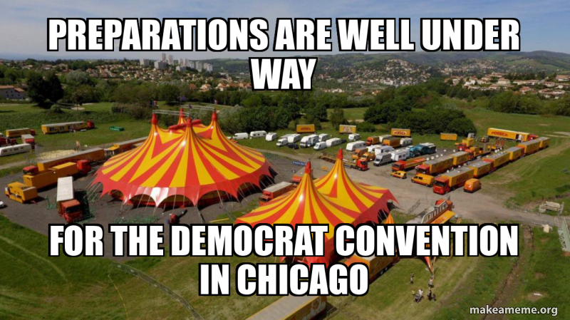Preparations are well under way for the Democrat convention in chicago ...