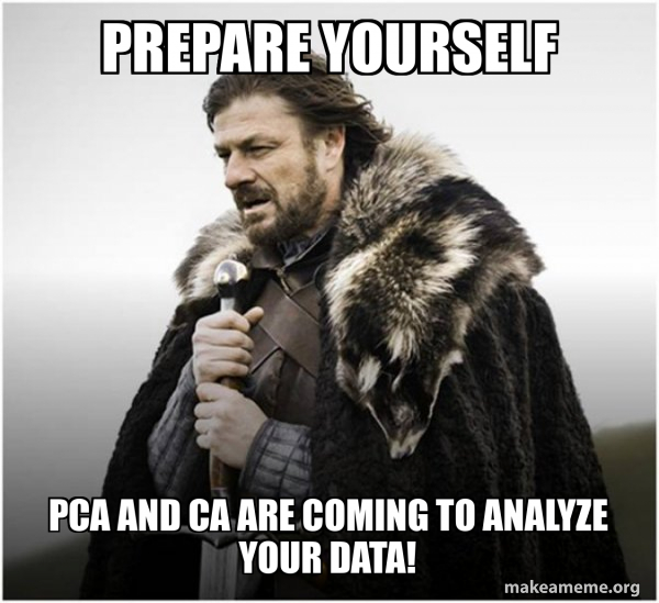 Prepare yourself PCA and CA are coming to analyze your data! - Brace ...