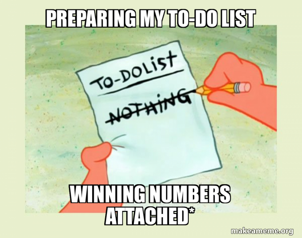 Preparing my To-Do List Winning Numbers Attached* - To Do List ...