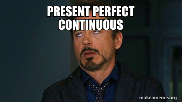Present Perfect Continuous - Tony Stark Eye Roll Meme Generator
