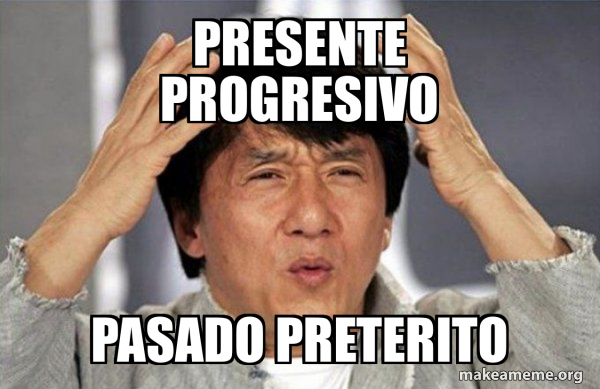 Presente progresivo Pasado preterito - Jackie Chan Why? Meme Generator