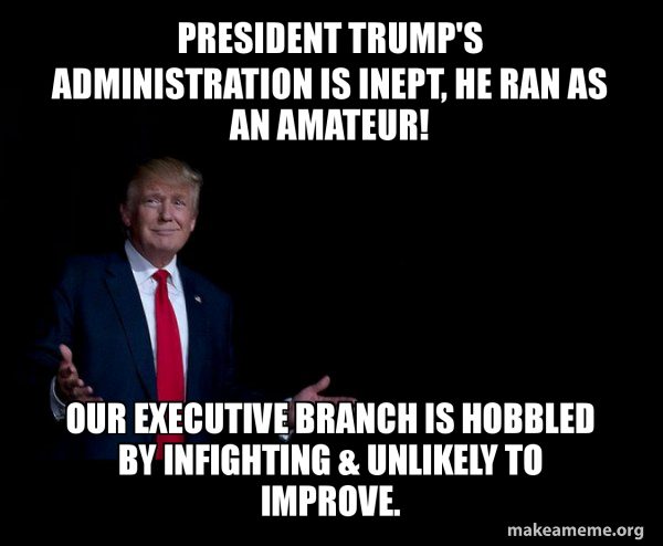 President Trump's administration Is Inept, he ran as an amateur! Our ...