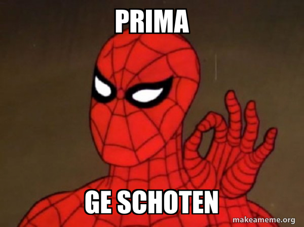 prima ge schoten - Spiderman - Care factor Zero Meme Generator