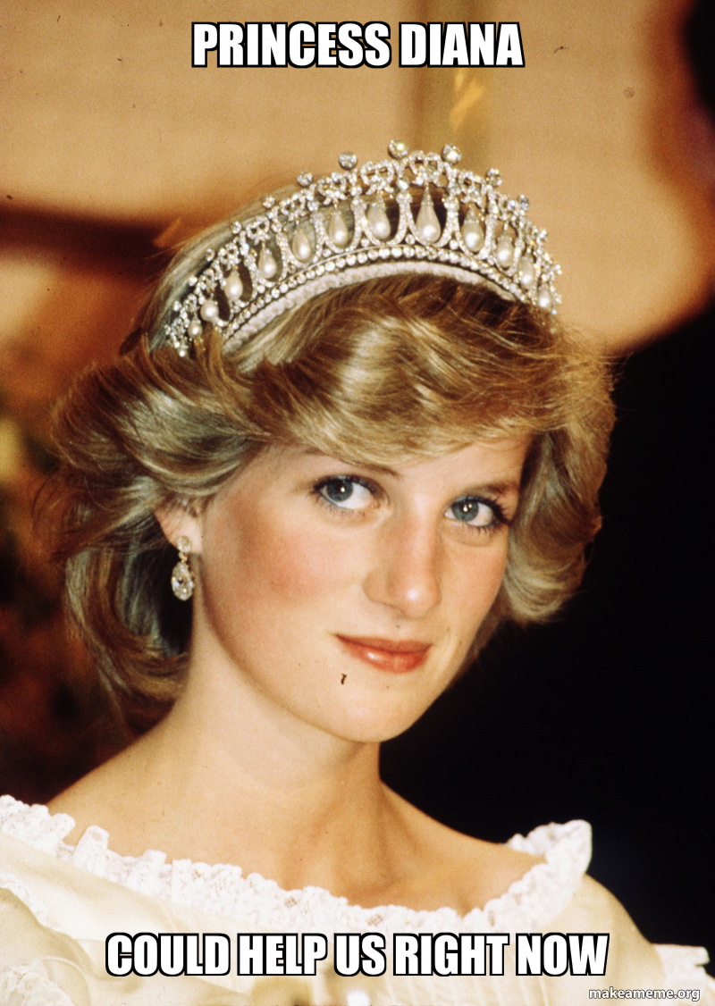 Princess Diana Could help us right now - Diana Meme Generator