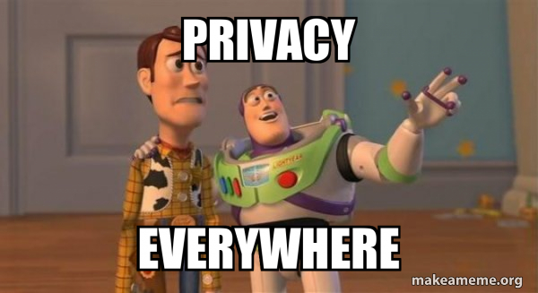 PRIVACY EVERYWHERE - Buzz and Woody (Toy Story) Meme Meme Generator