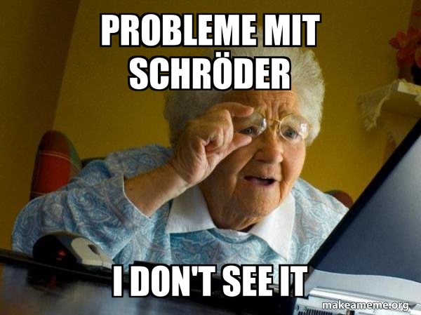 Probleme Mit Schröder I Don't See it - Internet Grandma Meme Generator