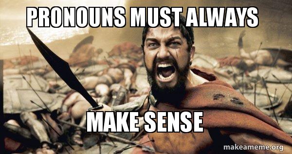 Pronouns Was Were Meme