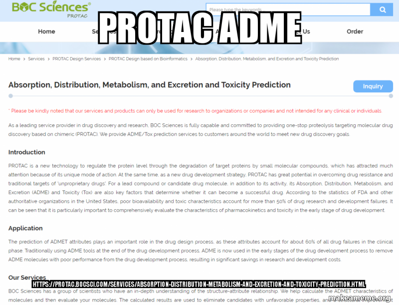 PROTAC ADME https://protac.bocsci.com/services/absorption-distribution ...