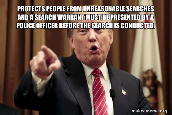 protects people from unreasonable searches and A search warrant must be ...