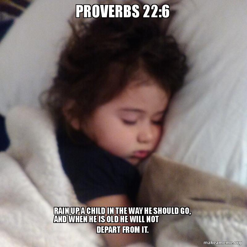 Proverbs 22:6 rain up a child in the way he should go, And when he is ...