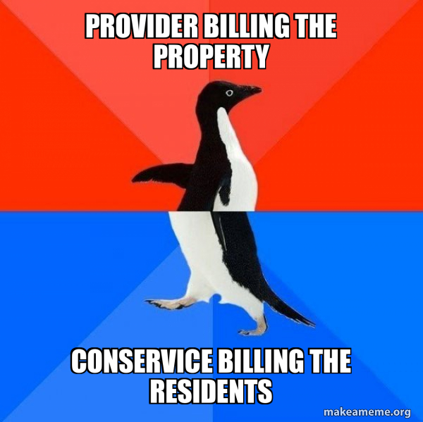 Provider Billing the Property Conservice Billing the Residents ...