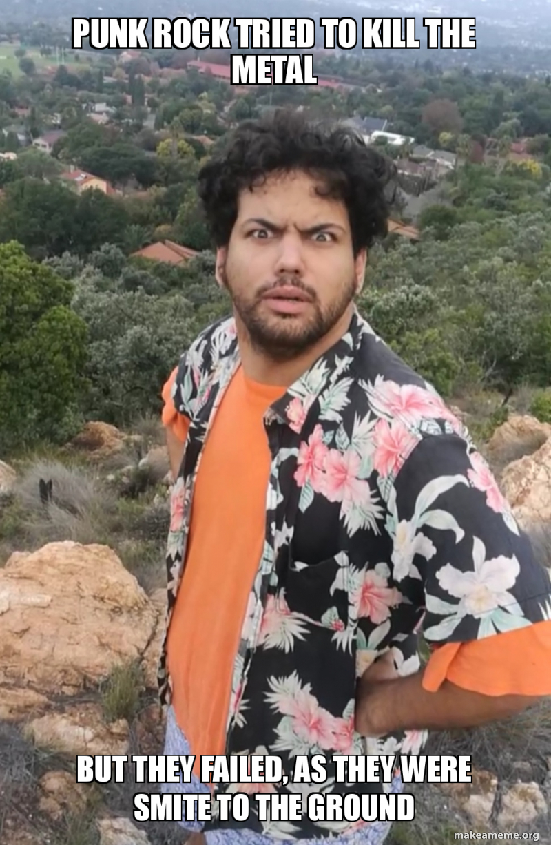 Punk Rock tried to kill the metal But they failed, as they were smite ...