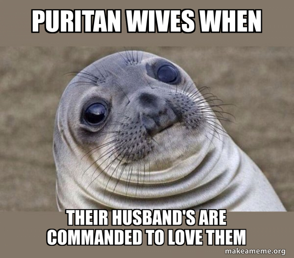 Puritan Wives when Their husband's are commanded to love them ...