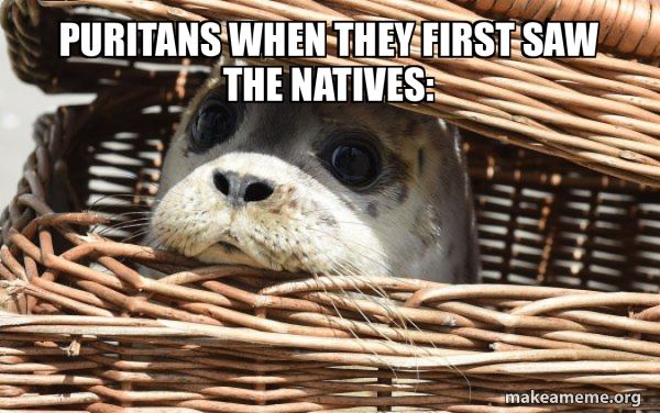 Puritans when they first saw the natives: - Impending Doom Seal Meme ...