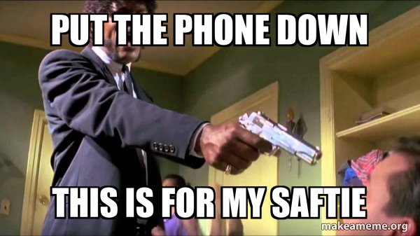 put the phone down this is for my saftie - Samuel L. Jackson Say What ...