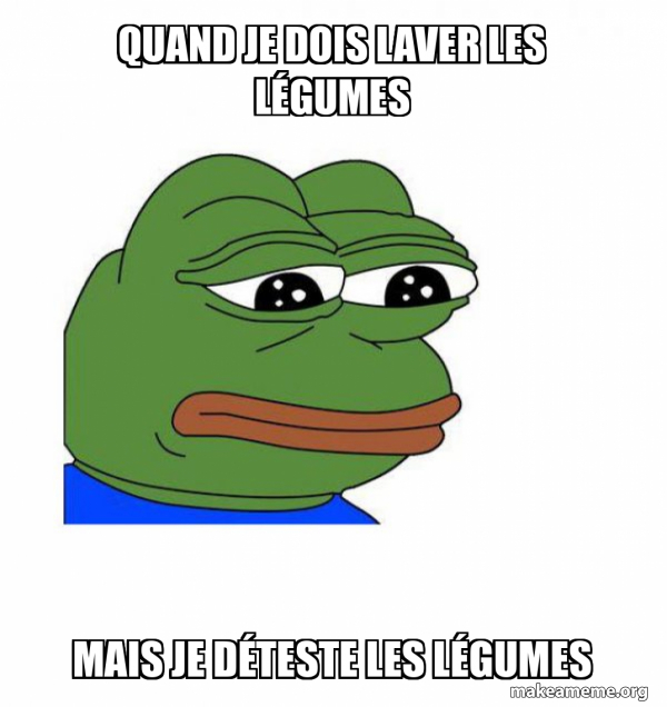 Quand je dois laver les légumes mais je déteste les légumes - Feels Bad ...