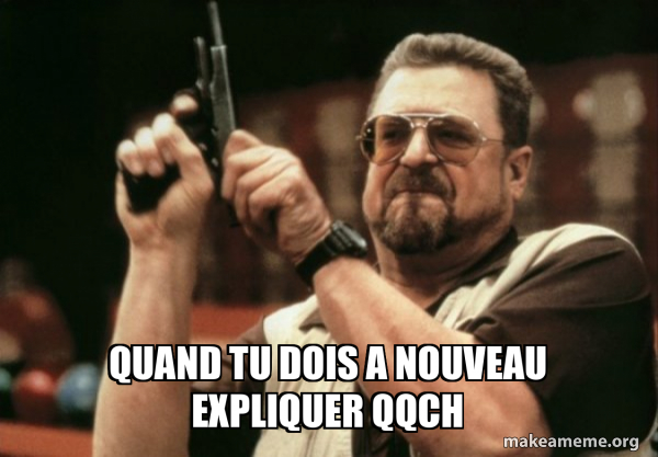 Quand tu dois a nouveau expliquer qqch - Am I the only one Meme Generator