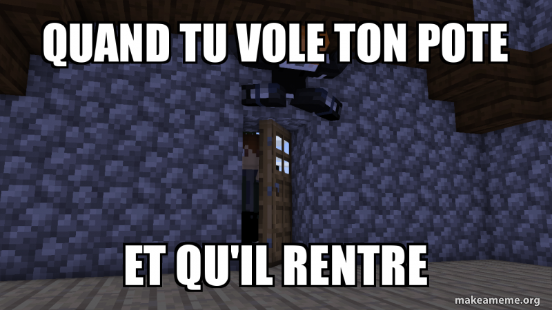 quand tu vole ton pote et qu'il rentre Meme Generator