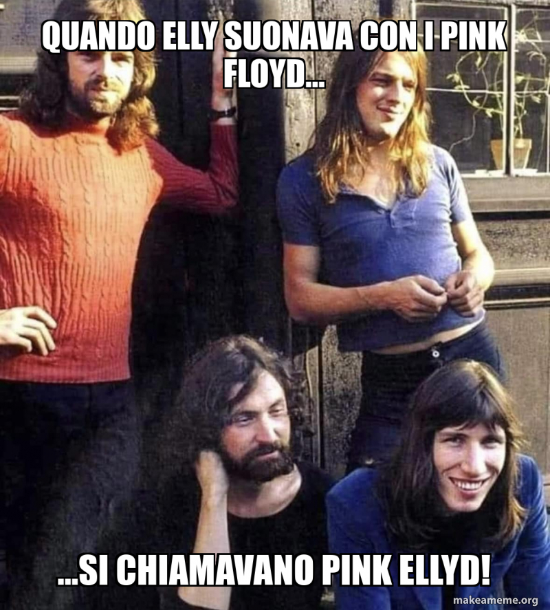 Quando Elly suonava con i pink floyd... ...si chiamavano Pink Ellyd ...