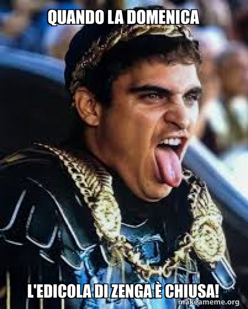 Quando la domenica L'edicola di zenga è chiusa! Meme Generator