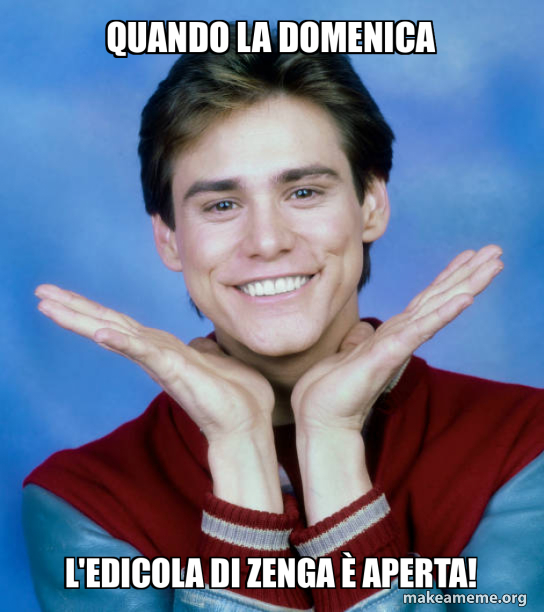 Quando la domenica L'edicola di zenga è aperta! Meme Generator